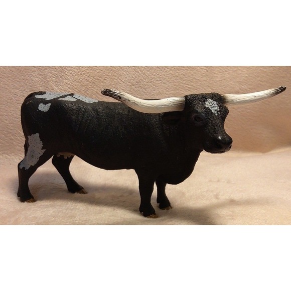 schleich | Toys | Schleich Collectible Texas Longhorn Bull Black White ...